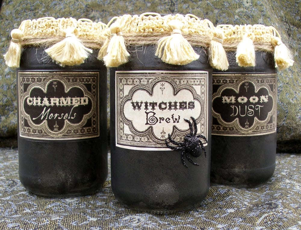 Vintage Potion and Spell Jars for Halloween - Garden Sanity by Pet ...