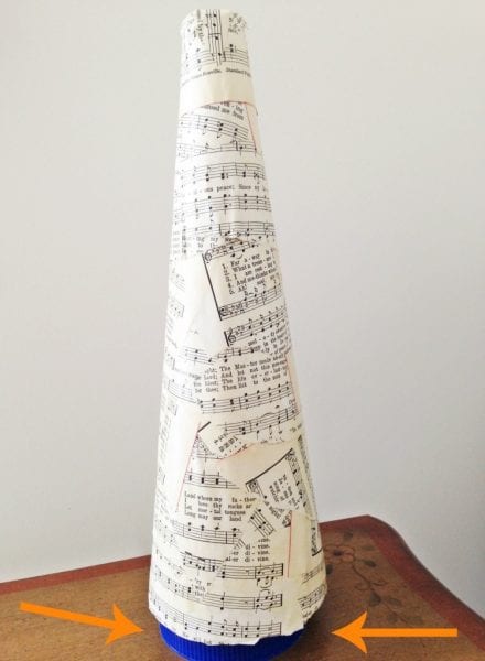 Sheet Music Santa Hat Cone - Garden Sanity by Pet Scribbles