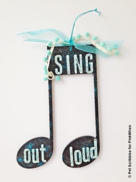 DIY Music Note Wall Art - Garden Sanity by Pet Scribbles