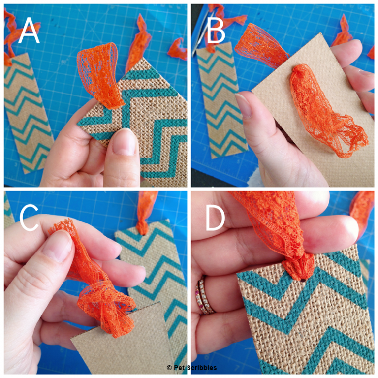 DIY Burlap Bookmarks made in 10 minutes! - Garden Sanity by Pet Scribbles