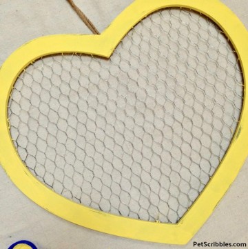 Rustic Chicken Wire Heart - Garden Sanity by Pet Scribbles