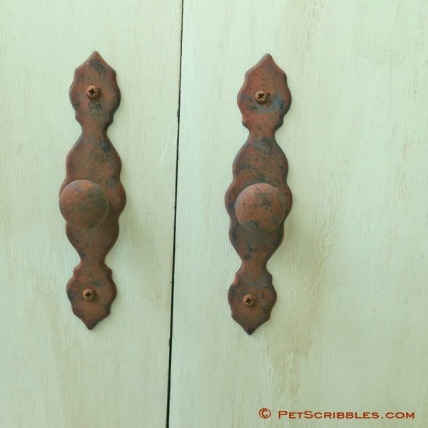 How To Paint Brass Hardware To Look Like Rust - Garden Sanity by Pet ...