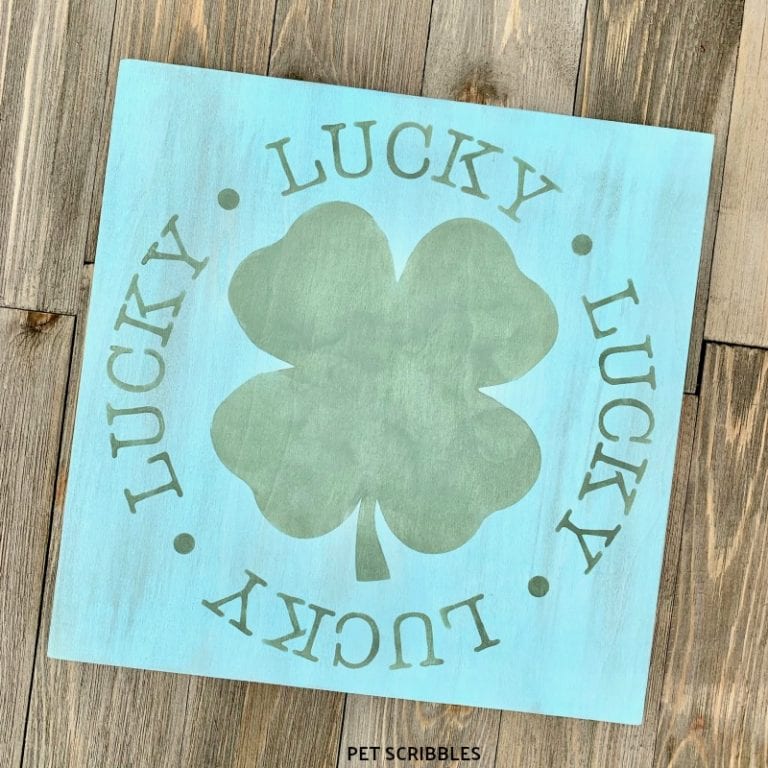 St. Patrick's Day Painted Wood Sign - Garden Sanity by Pet Scribbles