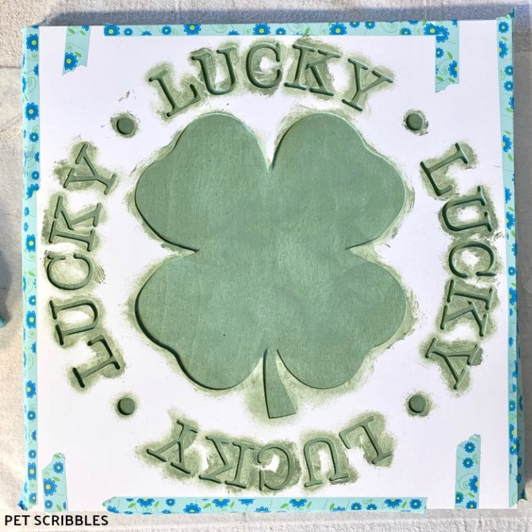 St. Patrick's Day Painted Wood Sign - Garden Sanity by Pet Scribbles